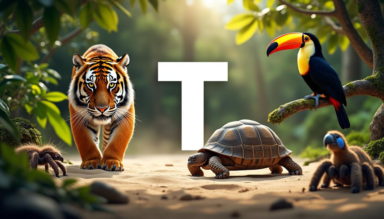 top 15 des animaux qui commencent par la lettre t